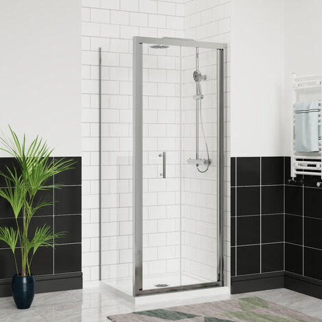 Aquariss Bifold Shower Door+Side Panel Chrome 800x800