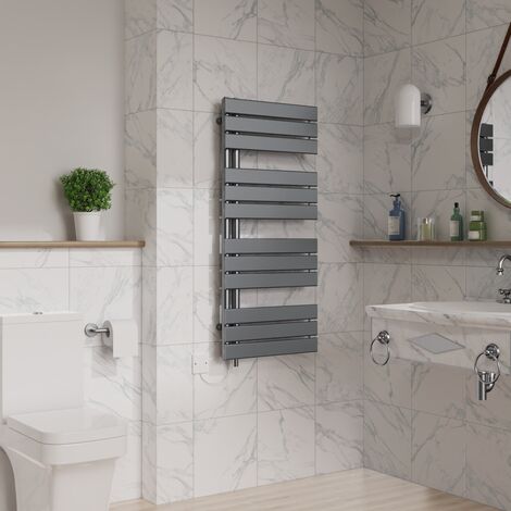 Flat Panel Electric Heated Towel Rail Gunmetal 1126x500mm