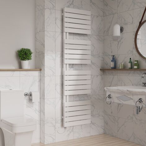 Flat Panel Electric Heated Towel Rail White 1800x500mm
