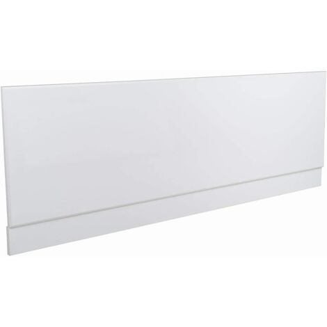1700mm Gloss White Front Straight Wrapped Wood Bath Panel