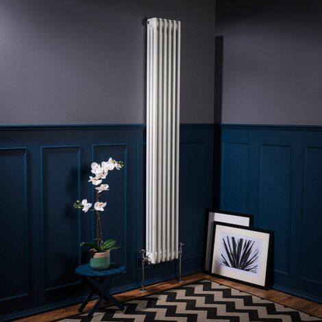 WarmeHaus Traditional Radiator White Triple Panel 1800x292mm