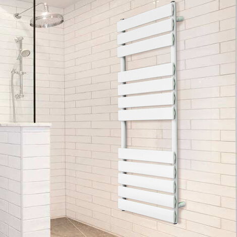 WarmeHaus Flat Panel Bathroom Heated Towel Rail Ladder Radiator Warmer ...
