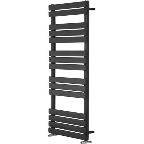 WarmeHaus Flat Panel Anthracite Bathroom Heated Towel Rail Ladder ...