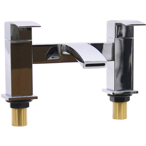 Aquariss Bath Taps Chrome Waterfall Tub Taps Square Bathroom Bath Tap ...