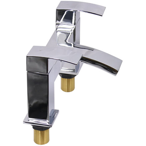Aquariss Bath Taps Chrome Waterfall Tub Taps Square Bathroom Bath Tap ...