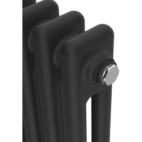Warmehaus Traditional Black Radiator Double Column 1500 x 290mm