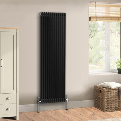 Warmehaus Traditional Black Radiator Double Column 1800 x 560mm
