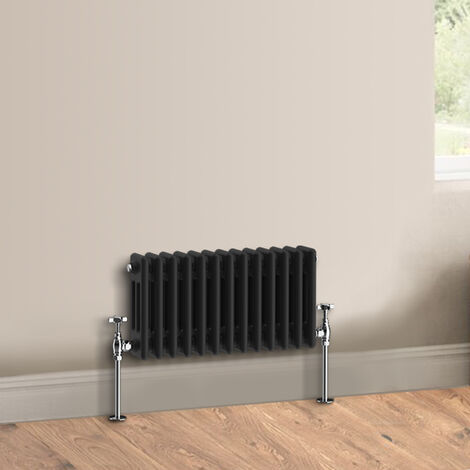 Warmehaus Traditional Black Radiator Triple Column 300 x 607mm
