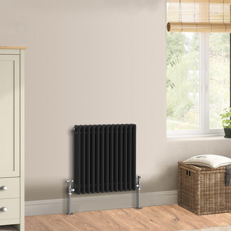 Warmehaus Traditional Black Radiator Triple Column 600 x 607mm