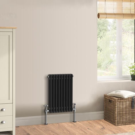 Warmehaus Traditional Black Radiator Double Column 600 x 425mm