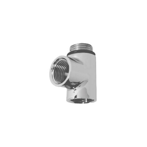 Warmehaus Heating Element Dual Fuel Connector T Piece - Chrome