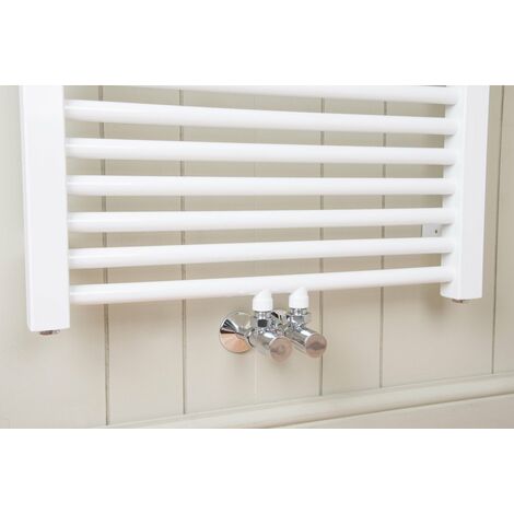 Square Heated Towel Rail Radiator Bathroom White 1800x600mm