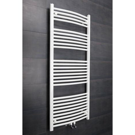 Warmehaus Designer Towel Radiator Curved Towel Rail Heated Radiator ...