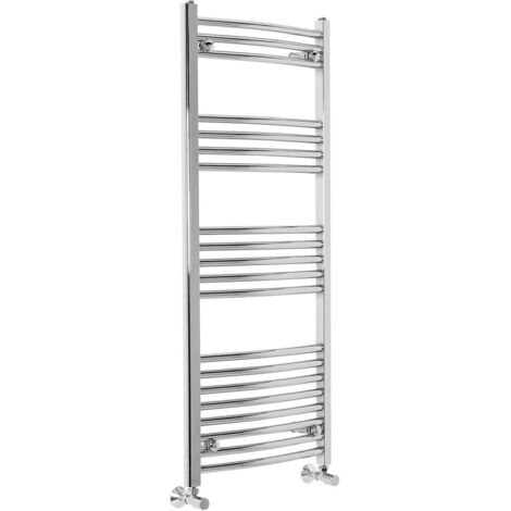 WarmeHaus Curved Heated Towel Rail Chrome 1200x500mm