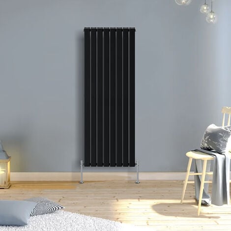 Warmehaus Vertical Radiator Flat Panel Double Black 1800x546mm