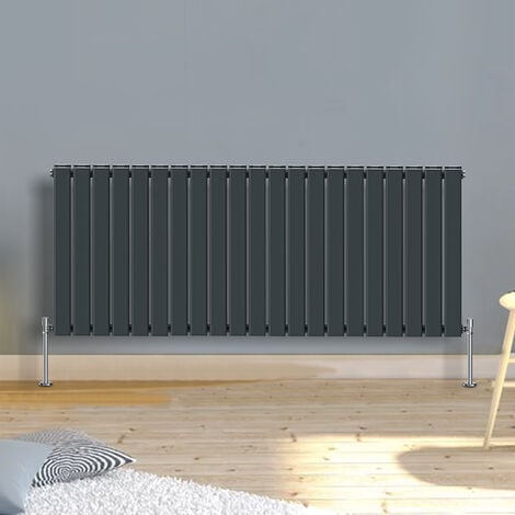 Warmehaus Horizontal Radiator Flat 600 x 1430mm Double Anthracite