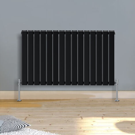 Warmehaus Horizontal Radiator Flat Panel Double Black 600x1022mm
