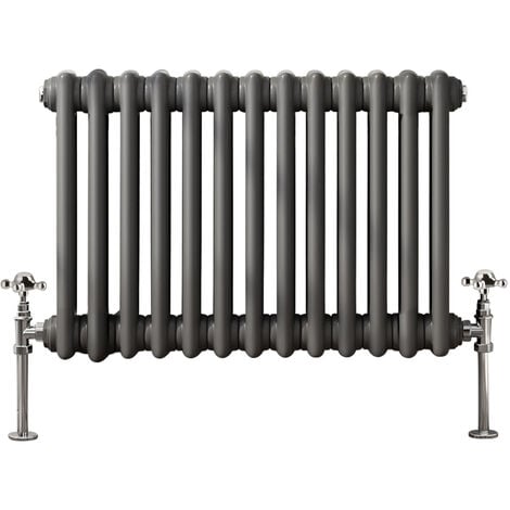 Warmehaus Traditional Triple Column Anthracite Radiator 300x605mm