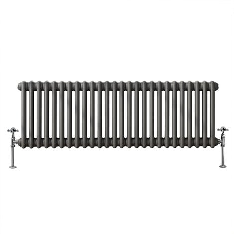 Warmehaus Traditional Double Anthracite Radiator 300 x 1190mm