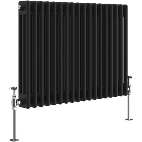 Warmehaus Traditional Triple Column Black Radiator 600x830mm