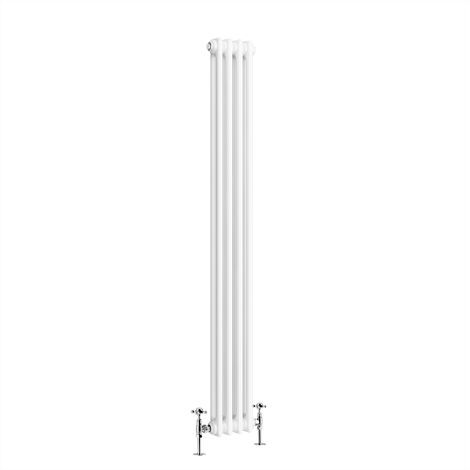 Warmehaus Traditional Double White Tall Radiator 1800 x 200mm