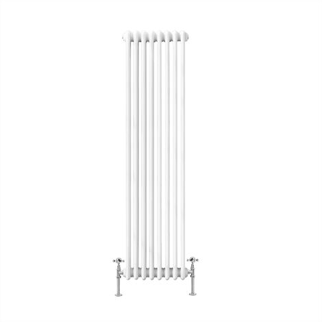 Warmehaus Traditional Double White Tall Radiator 1500 x 380mm