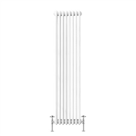 Warmehaus Traditional Double White Tall Radiator 1800 x 380mm