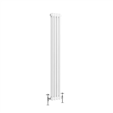 WarmeHaus 1500x200mm Vertical Traditional Radiator 2 Column White