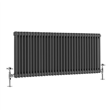 Warmehaus Traditional Double Anthracite Radiator 600 x 1460mm