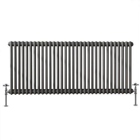 Warmehaus Traditional Double Anthracite Radiator 600 x 1460mm