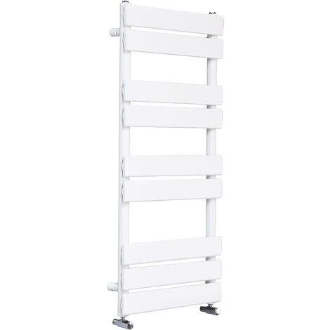 WarmeHaus Flat Panel Bathroom Heated Towel Rail Radiator Ladder White ...