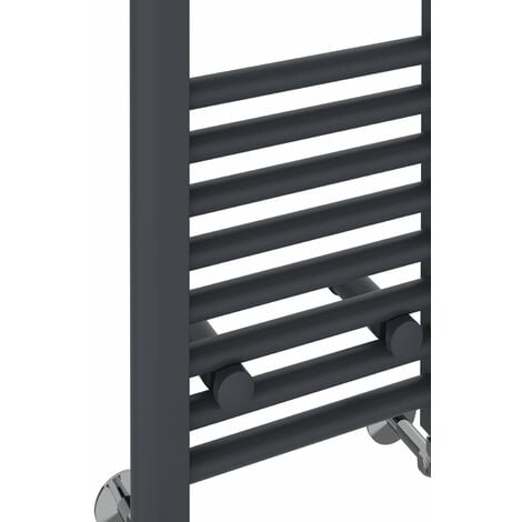 WarmeHaus Straight Anthracite Bathroom Ladder Radiator 1400x300mm