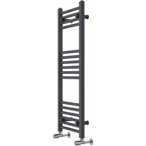 WarmeHaus Straight Anthracite Bathroom Ladder Radiator 1000x400mm