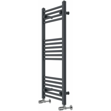 WarmeHaus Straight Anthracite Bathroom Ladder Radiator 1000x500mm