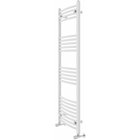 WarmeHaus Curved White Bathroom Ladder Radiator 1400x500mm
