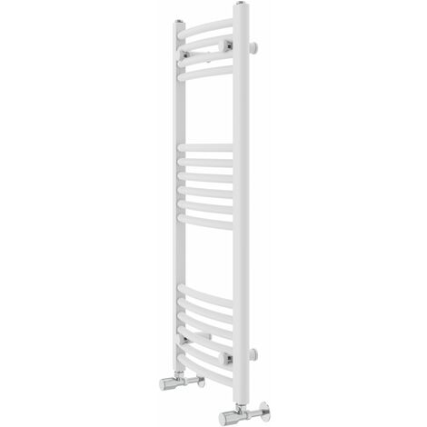 WarmeHaus Curved White Bathroom Ladder Radiator 1000x400mm