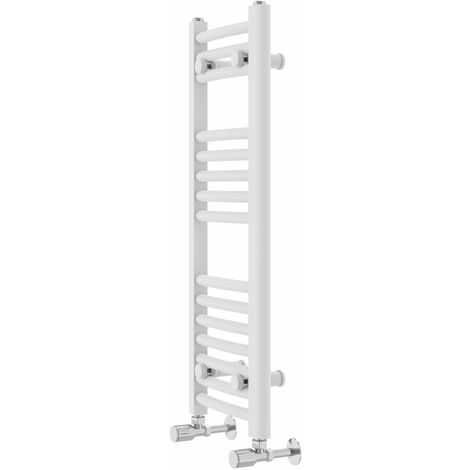 WarmeHaus Curved White Bathroom Ladder Radiator 800x300mm