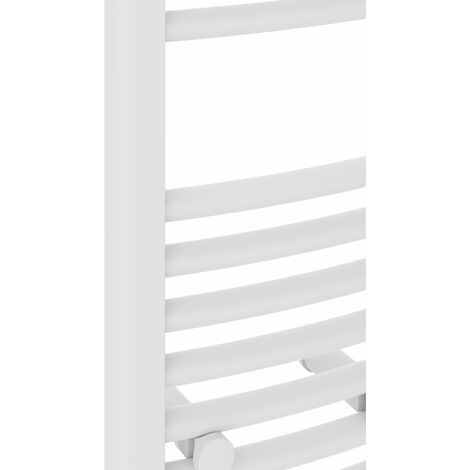 WarmeHaus Curved White Bathroom Ladder Radiator 800x300mm
