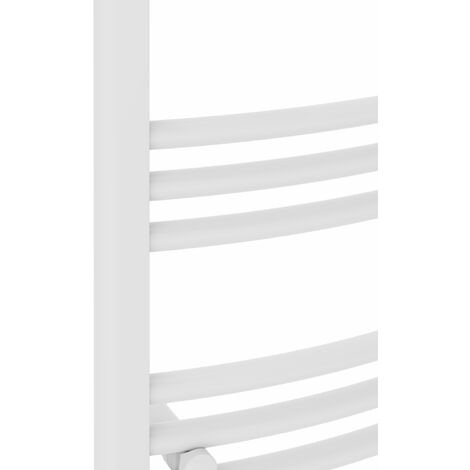 WarmeHaus Curved White Bathroom Ladder Radiator 600x600mm