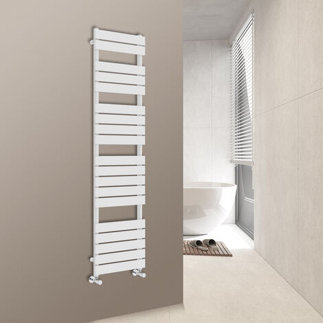 WarmeHaus Flat Panel Bathroom Heated Towel Rail Radiator Ladder White ...