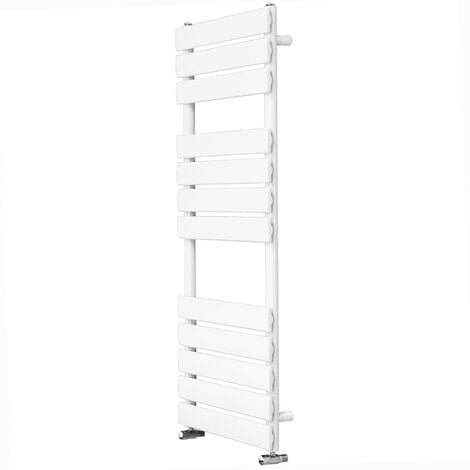WarmeHaus Flat Panel Bathroom Heated Towel Rail Radiator Ladder White ...