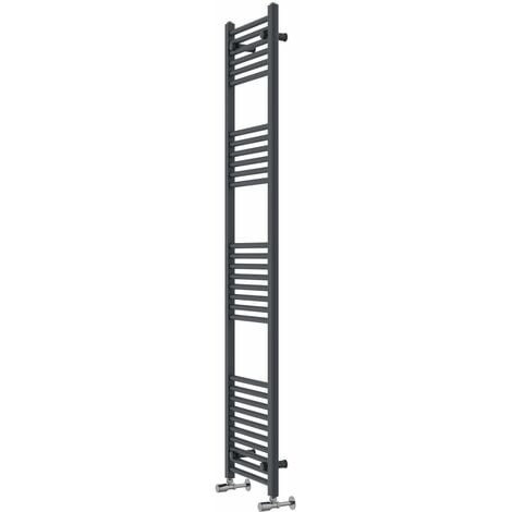 WarmeHaus Straight Anthracite Bathroom Ladder Radiator 1800x400mm