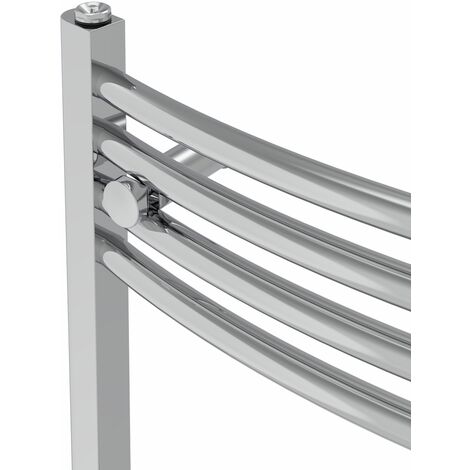 WarmeHaus Curved Chrome Bathroom Ladder Radiator 1400x500mm