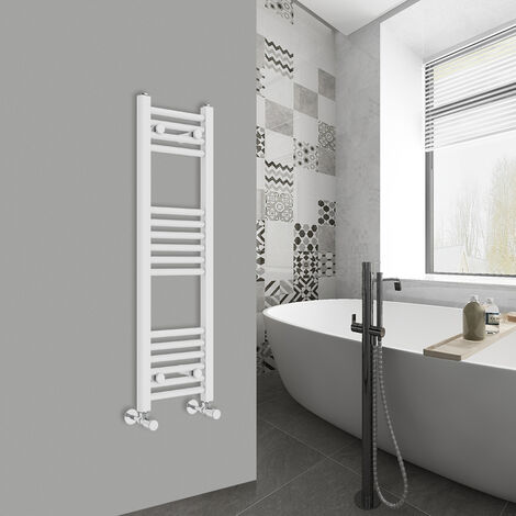 WarmeHaus Straight White Bathroom Ladder Radiator 1000x300mm