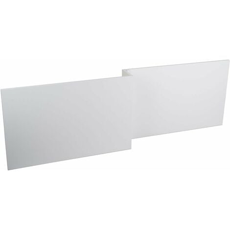 Aquariss Gloss White Wood MDF Shower Bath Panel 1700mm L Shape Front Panel
