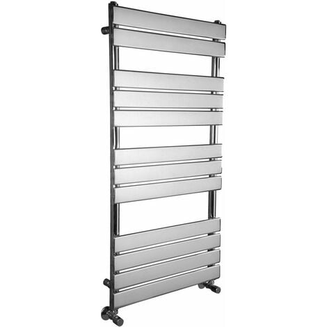Flat Panel Chrome Towel Radiator Bathroom Heated Rail 1200x600mm