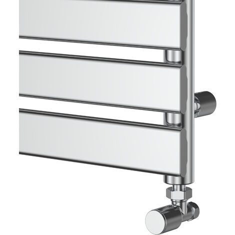 Flat Panel Chrome Towel Radiator Bathroom Heated Rail 1200x600mm