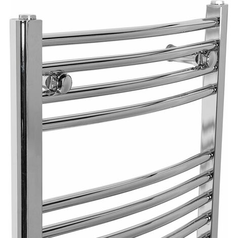 Prefilled Electric Curved Heated Towel Radiator Chrome 1100x500mm