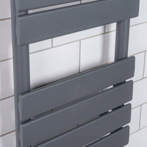 Flat Panel Sand Grey Bathroom Heated Towel Radiator 650x400mm