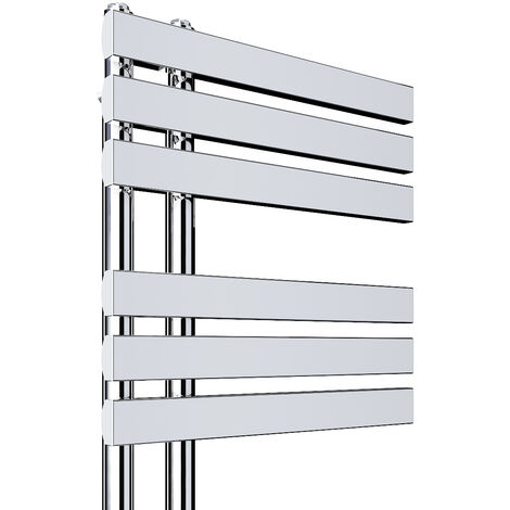 1200x450mm Flat Panel Bathroom Heated Towel Rail Radiator Chrome